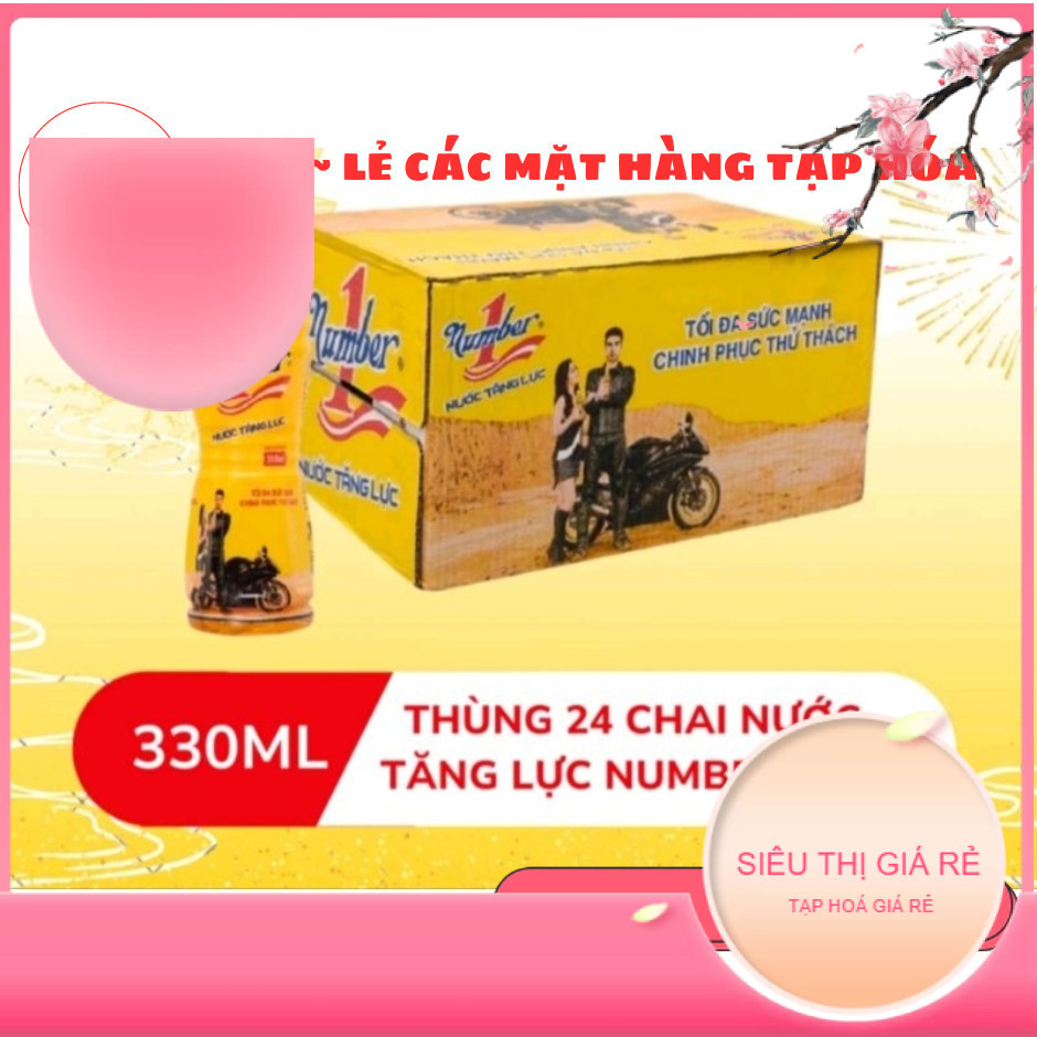 (STGR) [HOẢ TỐC] Nước Tăng Lực NUMBER ONE chai 330ml (Thùng 24 chai) (Date xa) | Shopee Việt Nam
