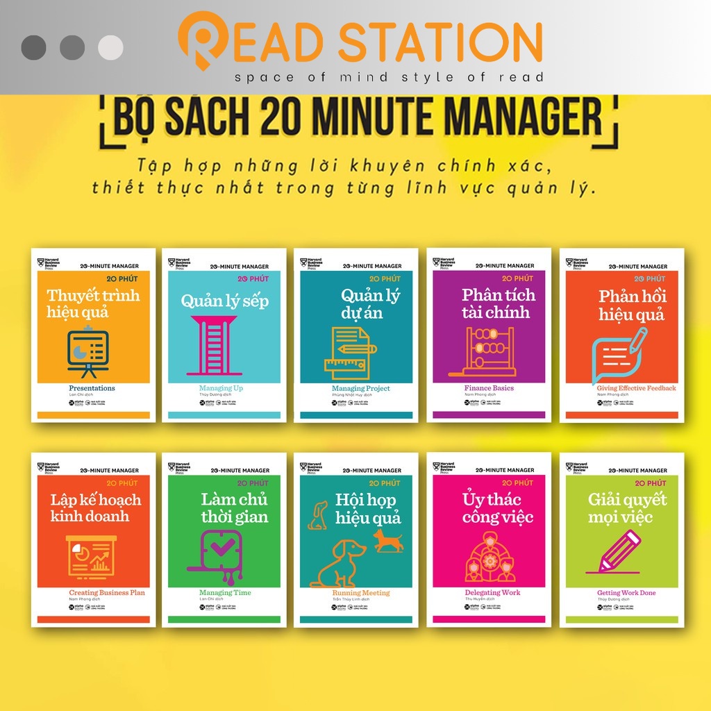 Sách > 20 Minute Manager - HBR 20 Phút (Trọn Bộ 10 Cuốn Kèm Boxset ...