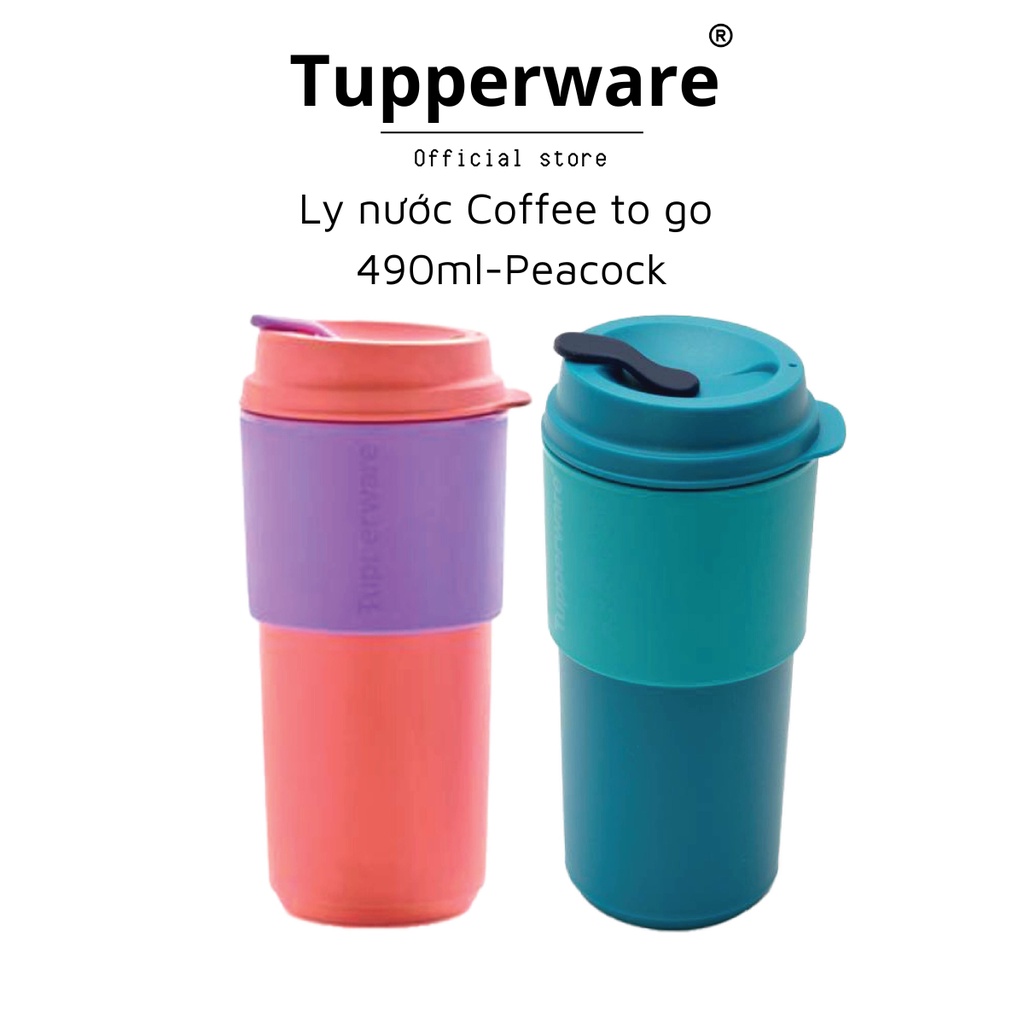 [Chính hãng] Ly nước Coffee to go 490ml, bình đựng nước cao cấp Peacock-Tupperware | Shopee Việt Nam