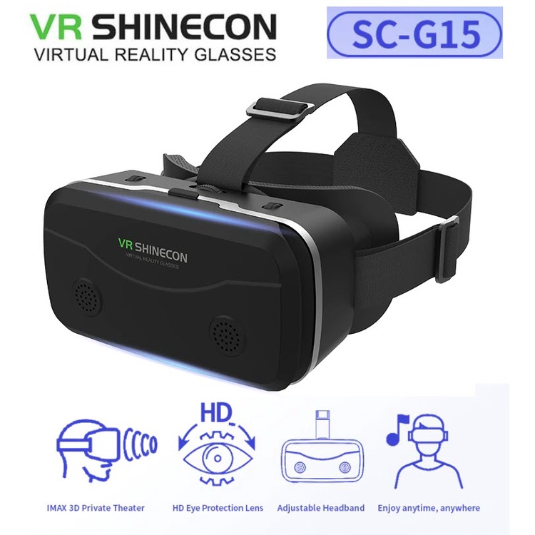 Kính Thực Tế Ảo VR Box Chính Hãng Shinecon SC-G15 Xem Film 3D Siêu Nhẹ Dùng Cho Điện Thoại Từ 4. ...