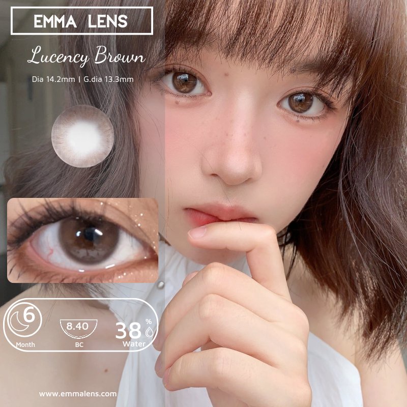 Kính áp tròng Lucency Brown | Lens Nâu Gỗ Vân Tia | Emma Lens | Shopee ...