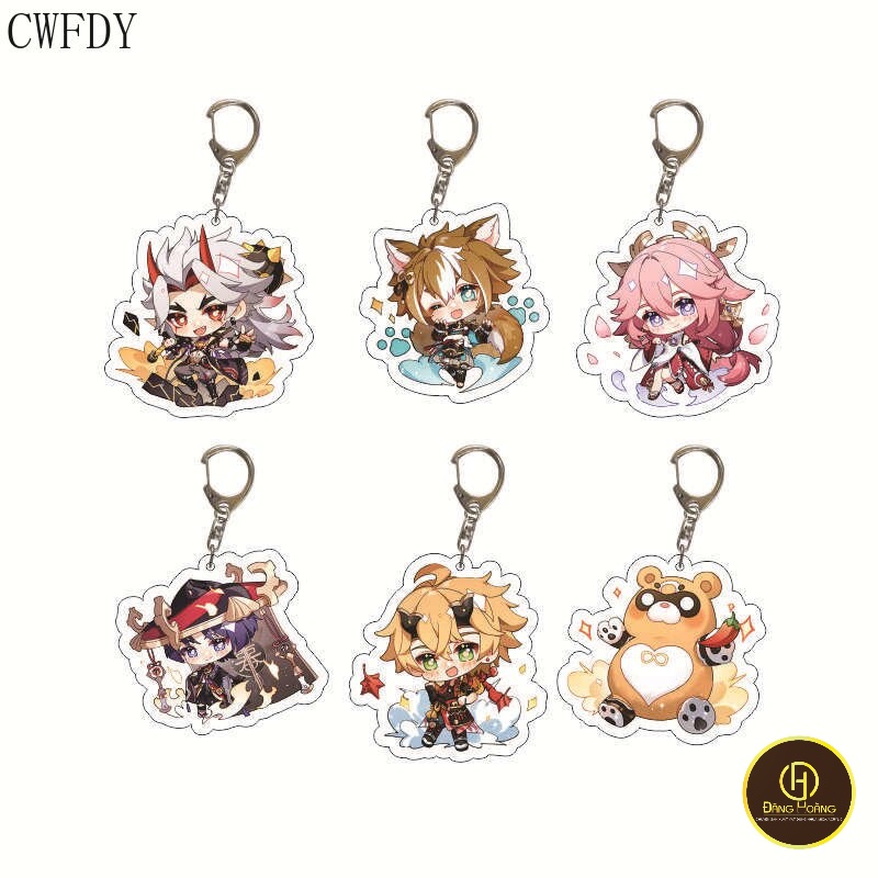 Móc khoá New 2022 Game Genshin Impact Keychain Raiden Shogun Hutao ...