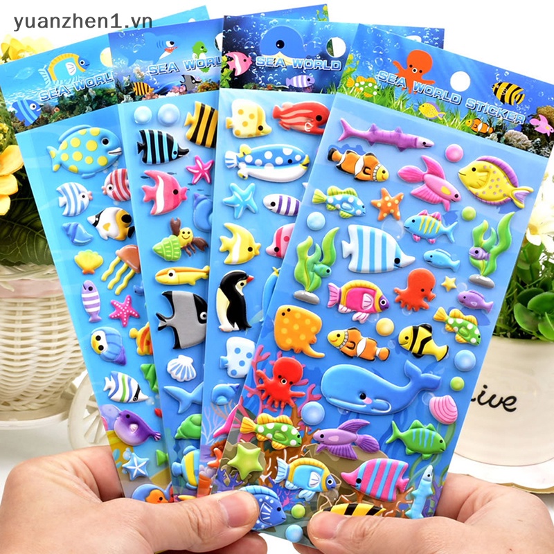 Sticker Dán Trang Trí Nhật Ký Hình Cá Heo Và Cá Mập | Shopee Việt Nam