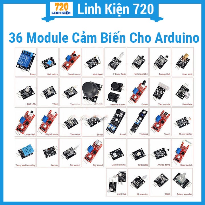 Bộ sản phẩm 36 Module cảm biến cho Arduino | Shopee Việt Nam