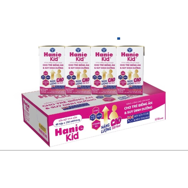[SỮA BỈM GIÁ TỐT]Thùng 48 hộp Sữa nước pha sẵn Nutricare Hanie Kid cho ...