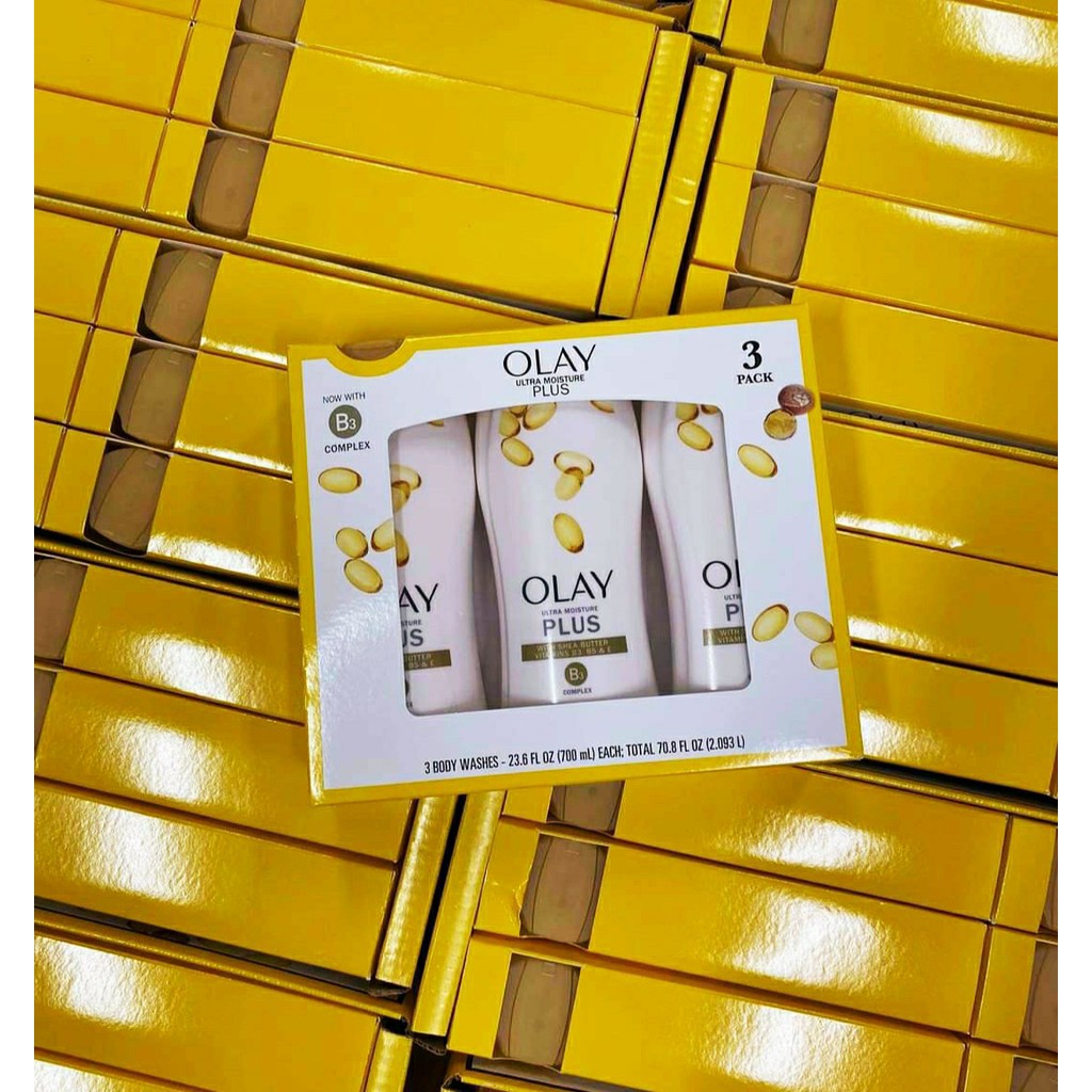 SỮA TẮM OLAY VÀNG OLAY ULTRA MOISTURE PLUS+ 700ML X 3 chai_ MẪU MỚI ...