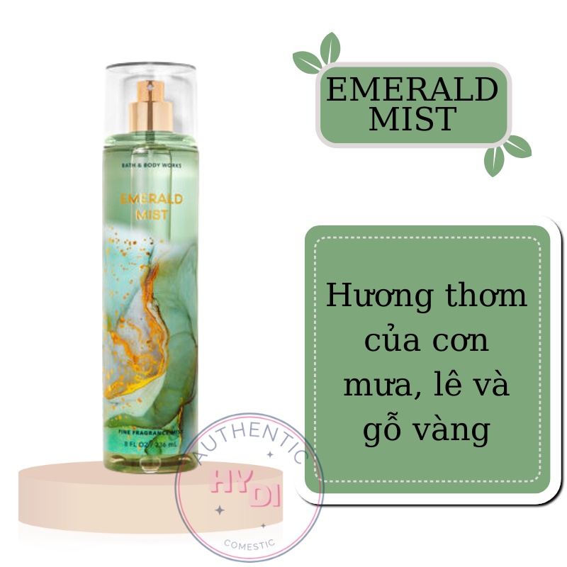 FULL SIZE EMERALD MIST - Xịt thơm Body Mist Bath and Body Works ...