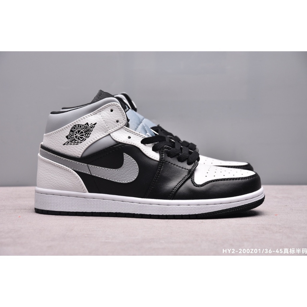 Giày Thể Thao Chơi Bóng Rổ air jordan 1 mid j1 Đen | Shopee Việt Nam