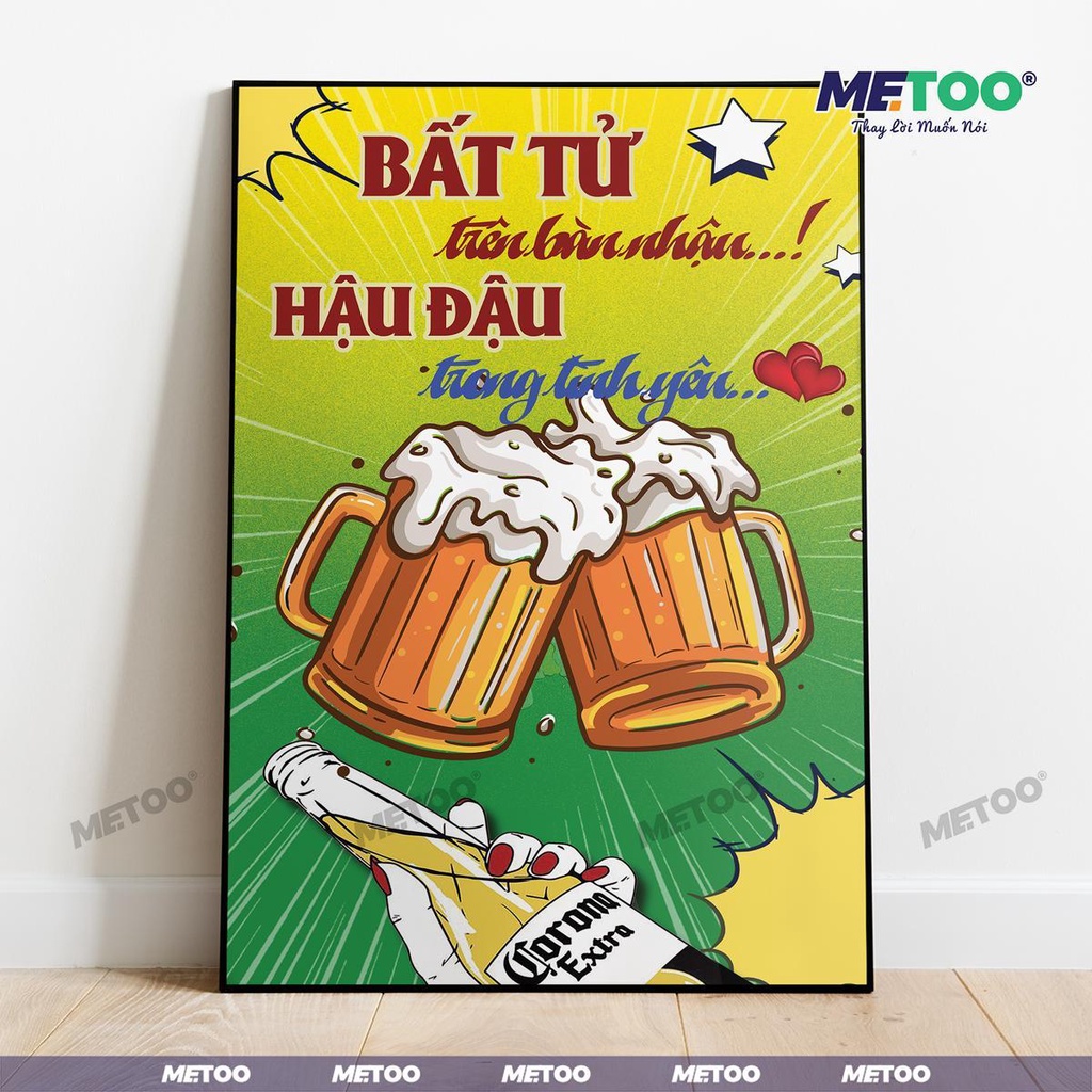 Tranh treo tường beer [Có khung] Tranh bất tử trên ban nhậu | Shopee ...