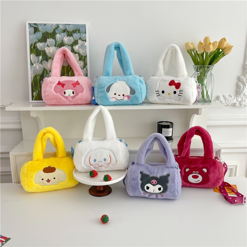 Cartoon Clow M Velvet Handbag Cute Sanrio Messenger Bag Pom Pom Purin ...