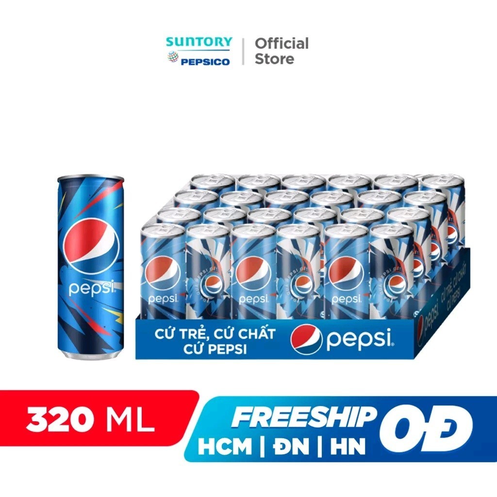 Thùng 24 lon Pepsi 320ml | Shopee Việt Nam