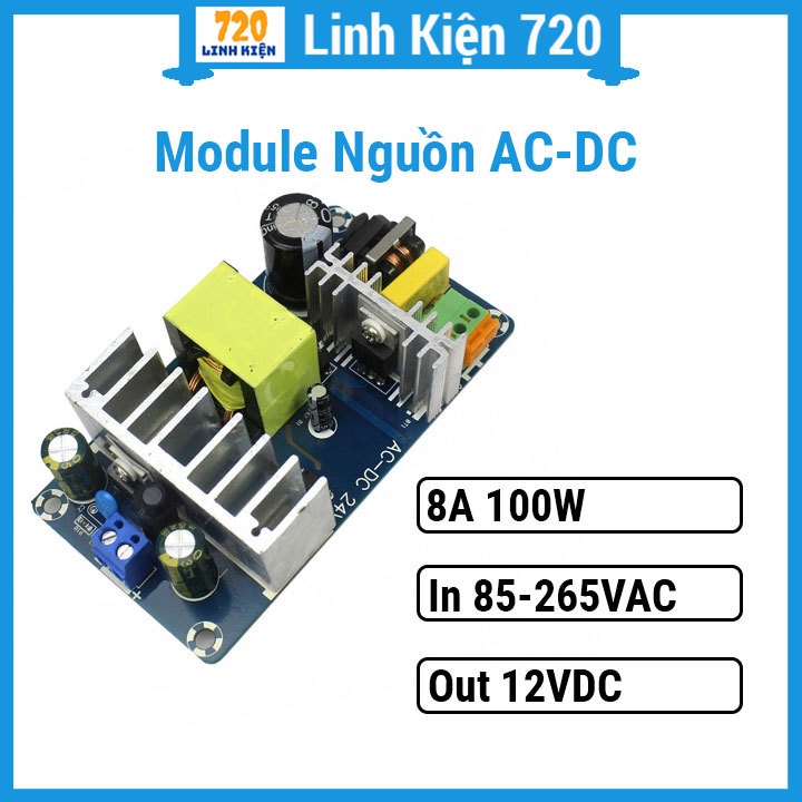 Module nguồn AC-DC input 85-265VAC output 12VDC 8A 100W | Shopee Việt Nam