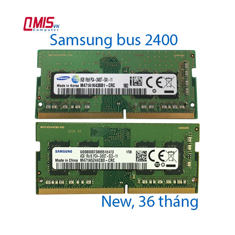 Ram Laptop Samsung DDR4 BUS 2400 4GB 8GB 16Gb 32GB, PC4 (MỚI, BẢO HÀNH ...