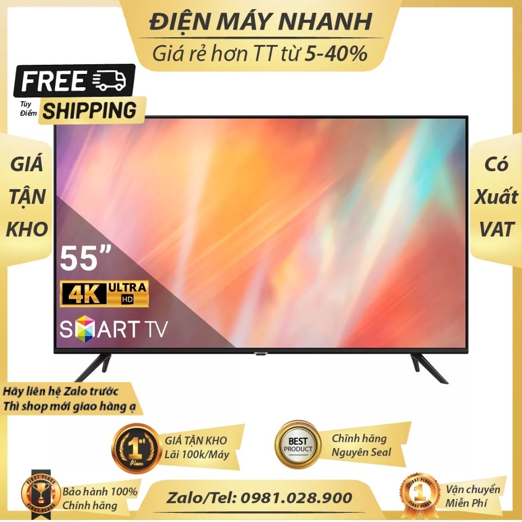 Smart Tivi Samsung Crystal UHD 4K 55 inch UA55AU7002KXXV Chuẩn HP ...