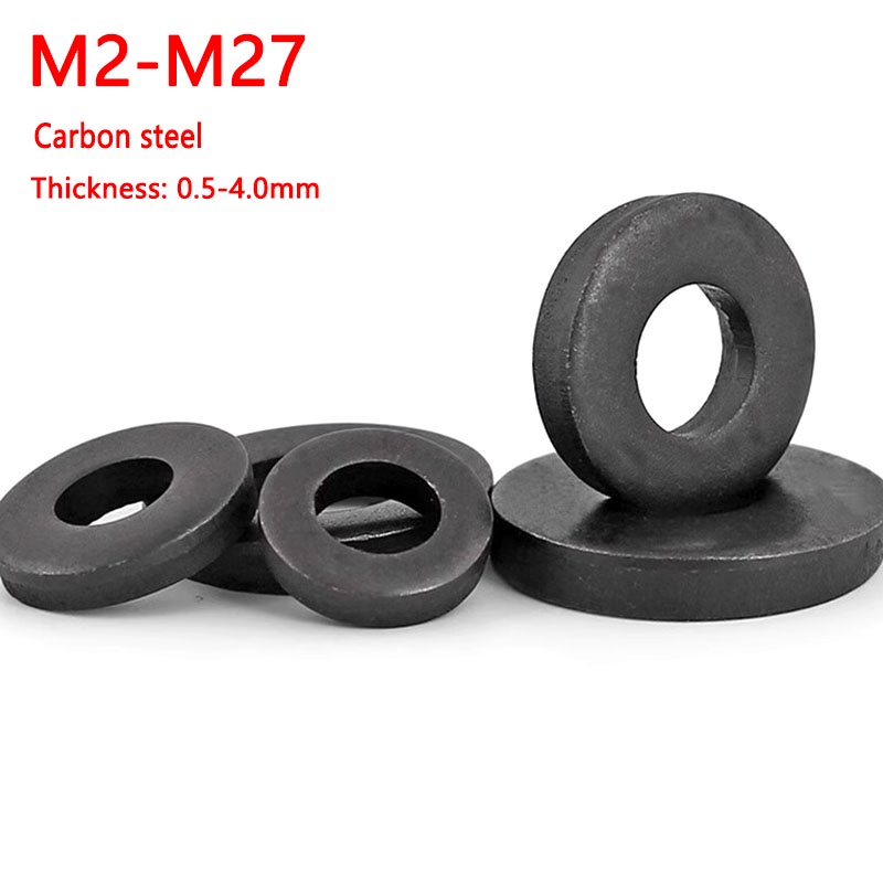 Đen Vòng Đệm Phẳng Bằng Thép carbon 8.8 m2 m3 m4 m5 m6 m8 m10 m12 m14 m16 m18 m20- m27 | Shopee ...