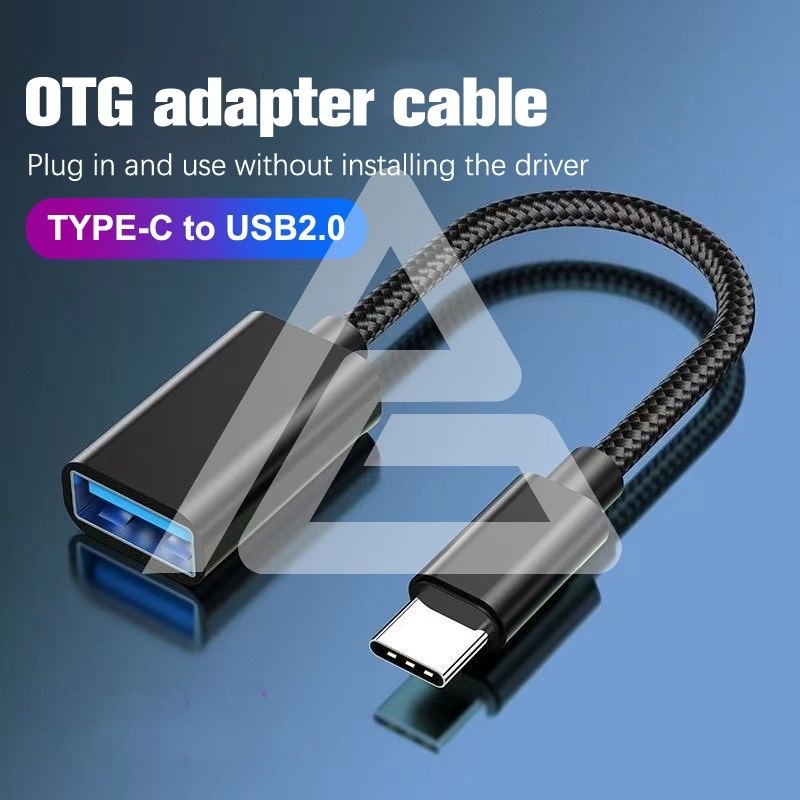 Dây Cáp OTG Type C to USB (Vỏ bện nylon) | Shopee Việt Nam