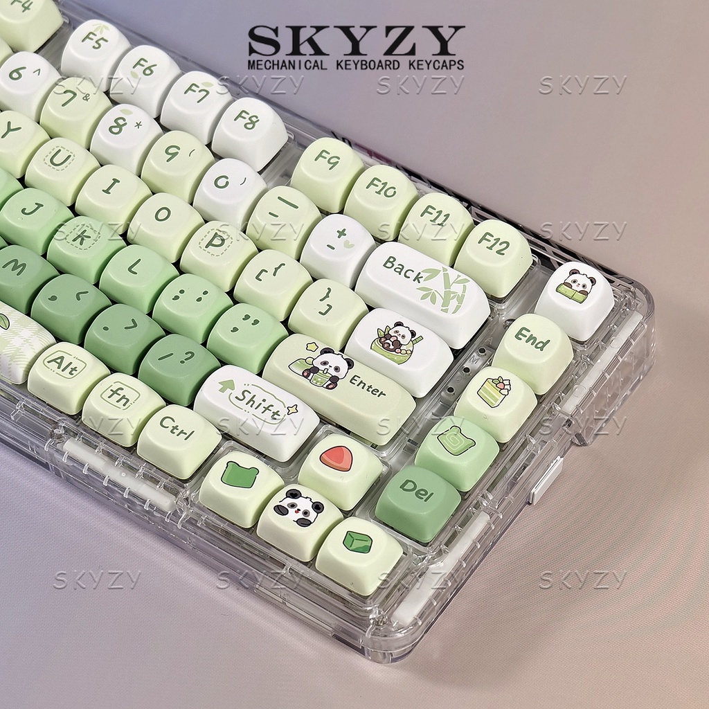 Gradient Panda Keycaps SOA Profile Hoạt Hình dễ thương PBT Dye Sub Bàn ...