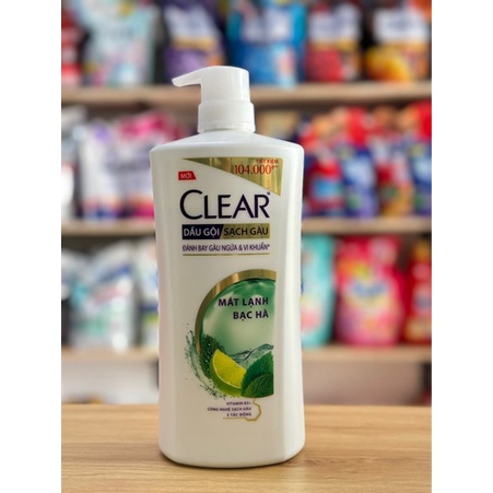 Dầu Gội Clear Bạc Hà Sạch Gàu 880g | Shopee Việt Nam