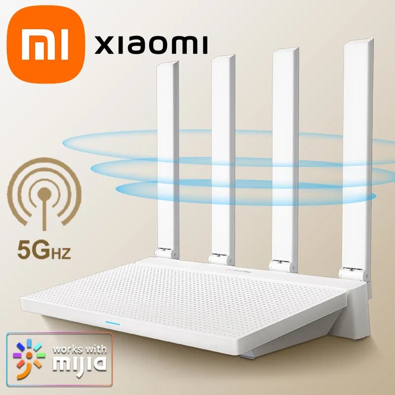 Bộ định tuyến Xiaomi AX3000T 2.4GHz 5GHz 1.3GHz CPU 2X2 160 MHz WAN LAN ...