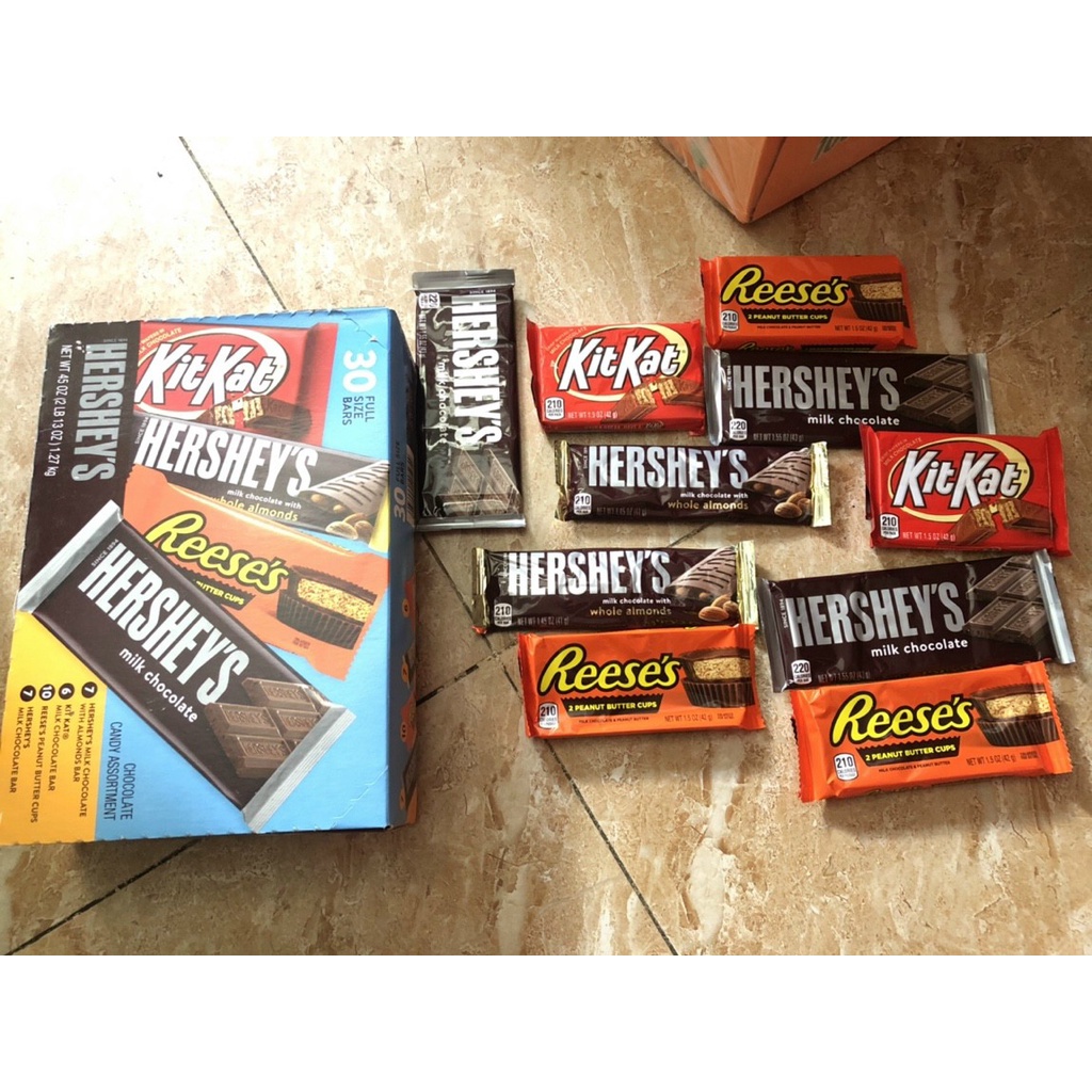 Socola Hershey’s Kit Kat 30 thanh hộp 1.27kg 4 loại - Hershey's KitKat ...