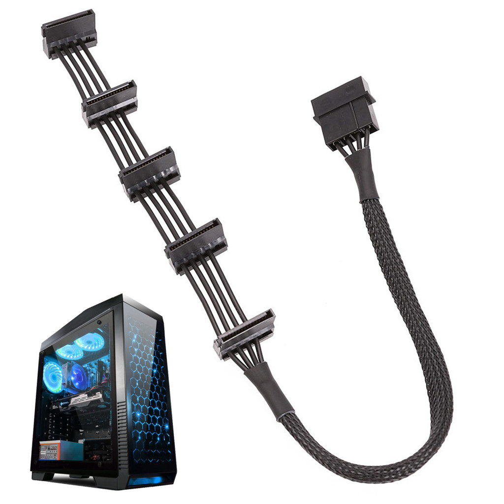 Cáp Sata 40cm Bộ chia nguồn Sata Bộ chia cáp nguồn Sata đa năng cho ổ ...