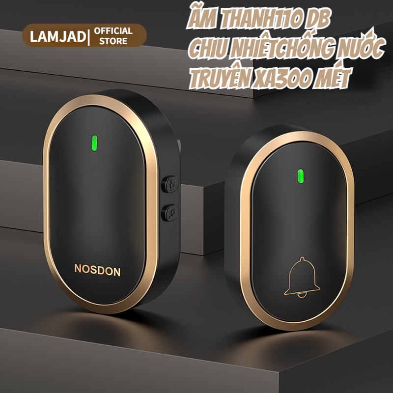 Chuông Cửa Không Dây Thông Minh Xuyên Tường Chống Nước Truyền Xa 300m ...