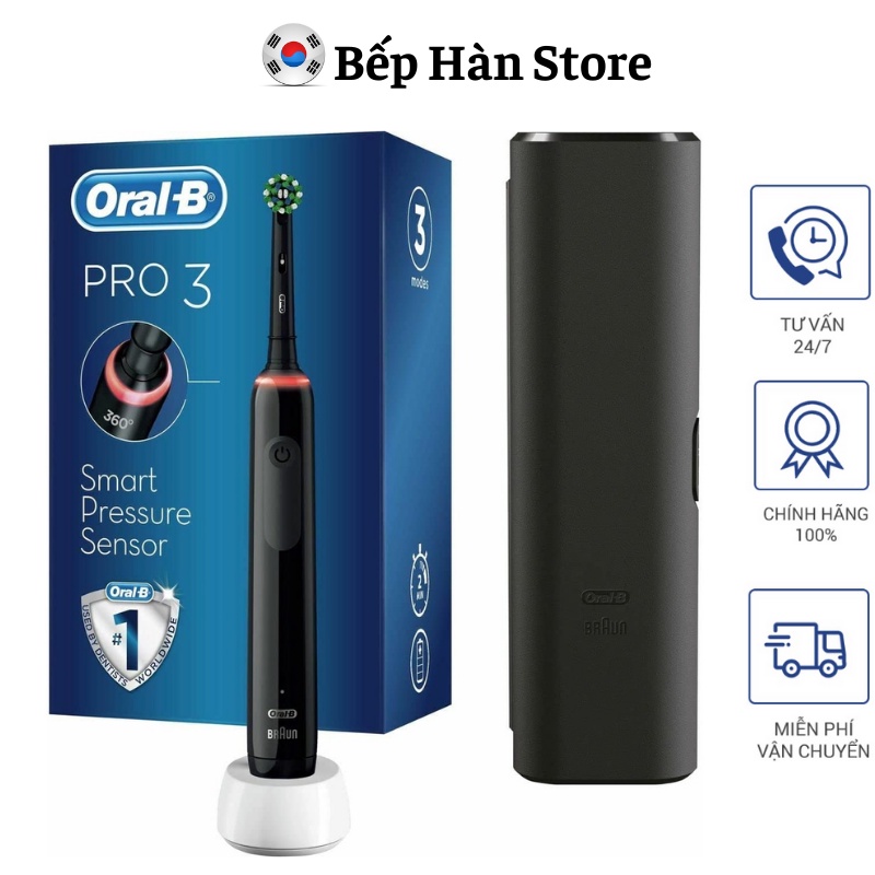 Bàn Chải Điện Oral B Braun PRO 3 3900 / Braun 3500, Công Nghệ Sóng Ion ...