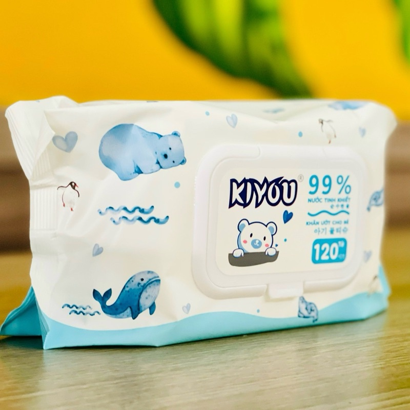 Khăn Ướt cao cấp Kiyou không mùi, kháng khuẩn 120 tờ | Shop Mẹ Đa ...