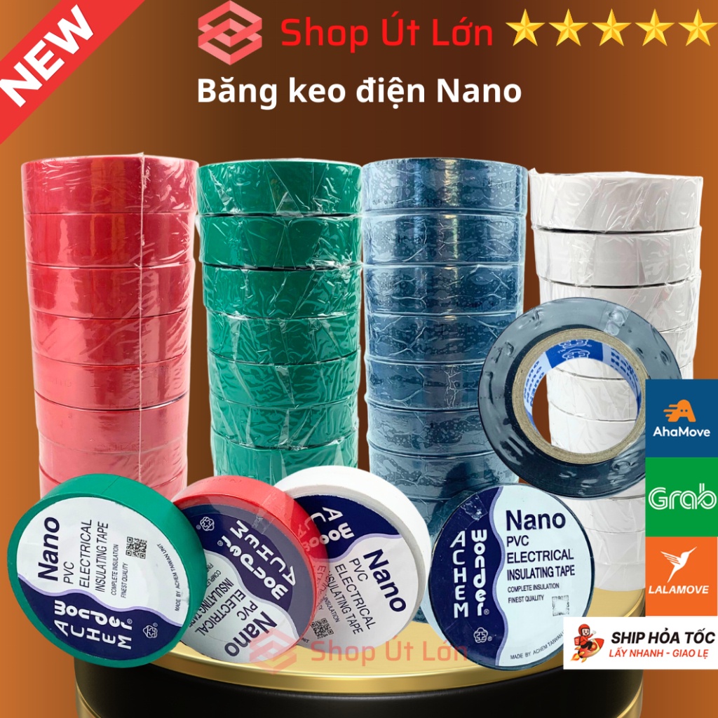 [Mã WCP2312 giảm 30% đơn 120k] Băng keo điện Nano, nhiều màu, 20yard 18 ...