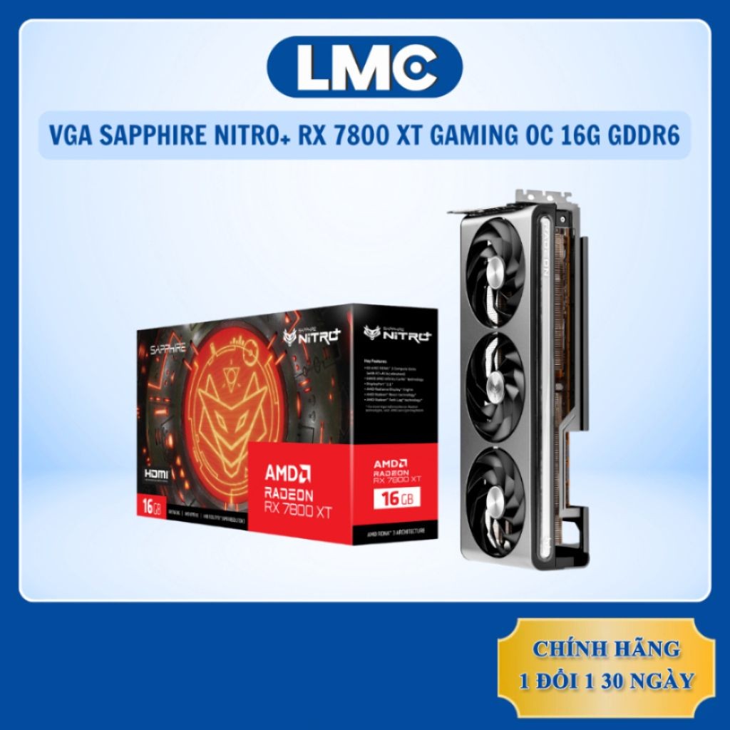VGA Sapphire NITRO+ Radeon RX 7800 XT Gaming OC 16G GDDR6 | Shopee Việt Nam