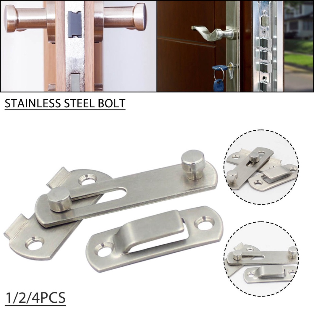 Door Bolt Right Angle Latch Hasp Stainless Steel Window Gate Safety ...