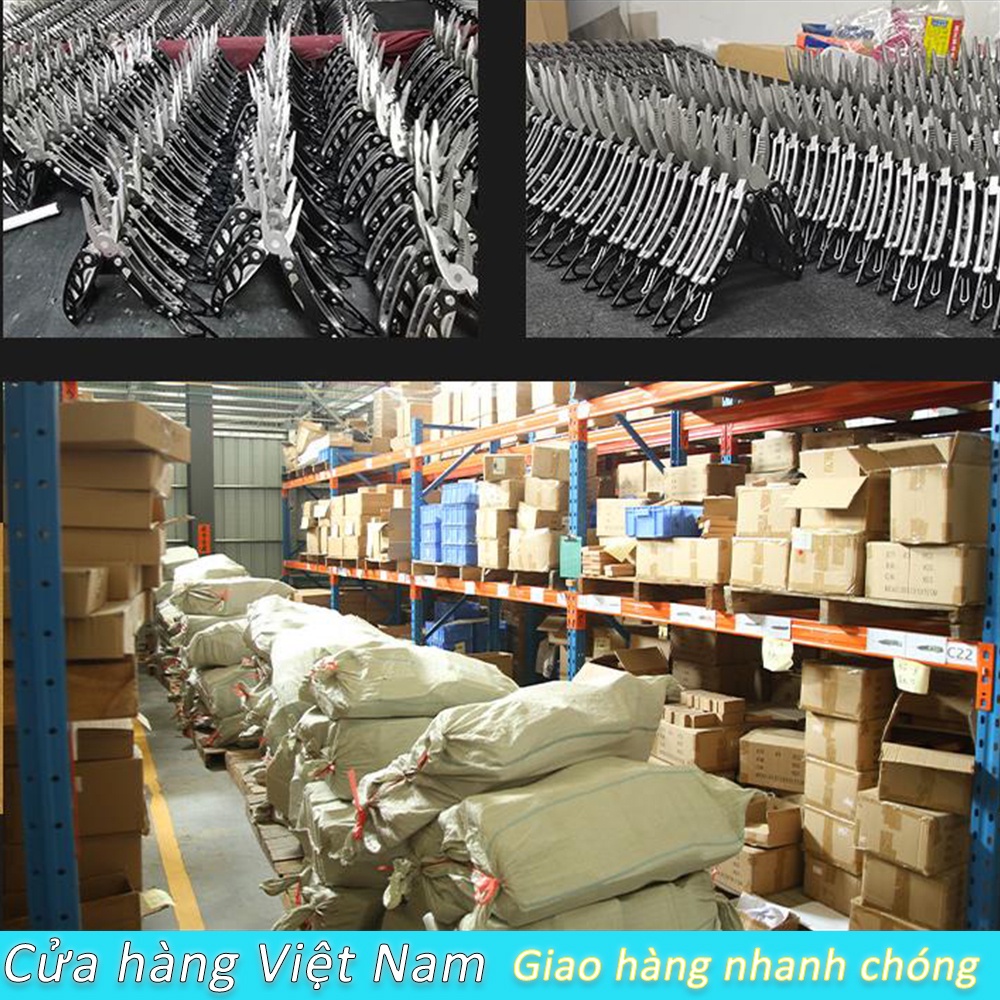 LAMJAD - Dụng cụ đa năng inox mini, kìm đa năng, túi đựng dụng cụ kìm ...