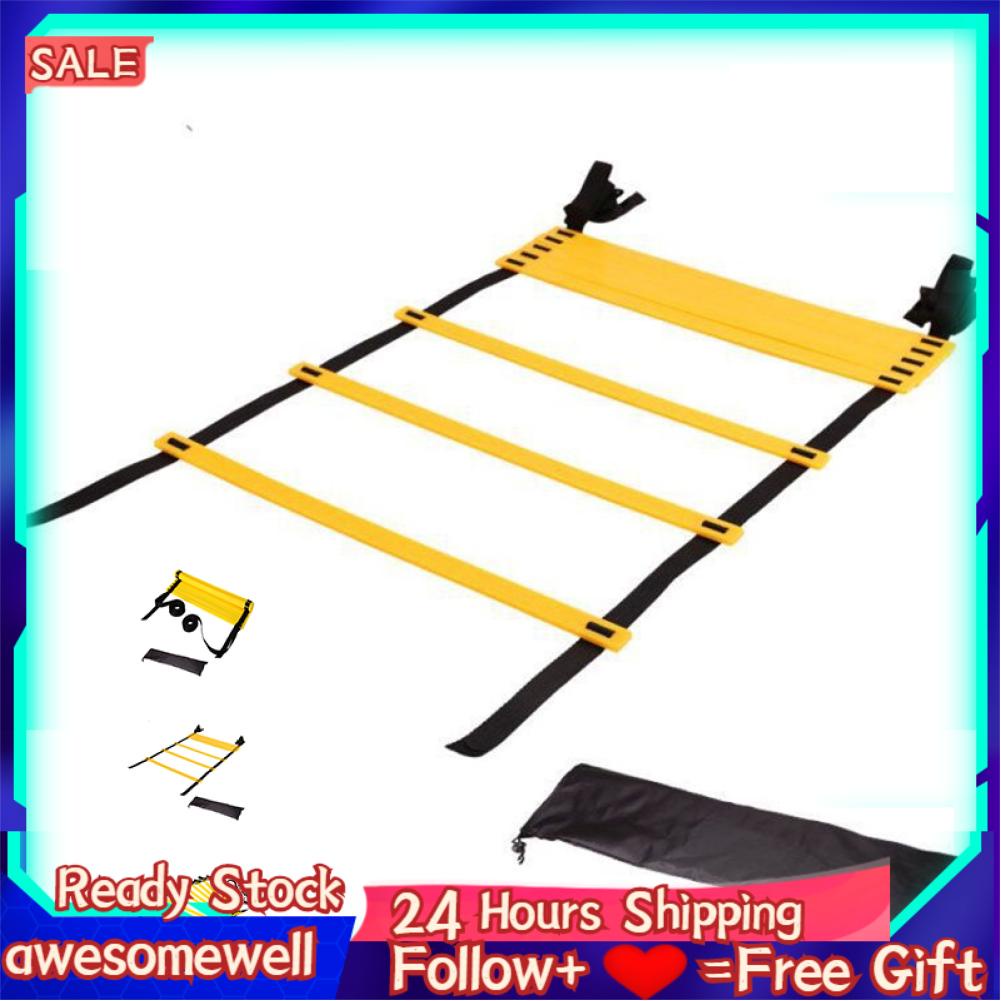 Aweso Training Ladder Nylon Rope PP Adjustable Spacing Speed Footwork ...