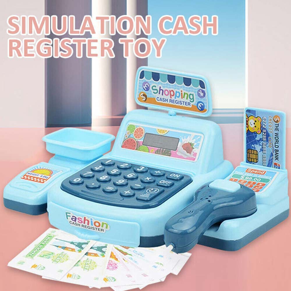 Children's simulation supermarket checkout counter, family toy set ...