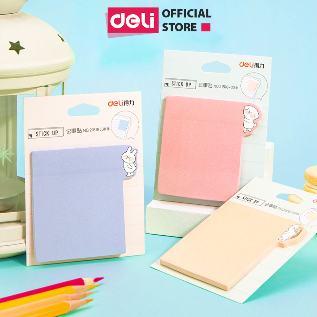 Giấy Note Giấy Nhớ Ghi Chú 30 Tờ Nhắn Cute Deli 70x70mm - Đánh Dấu ...