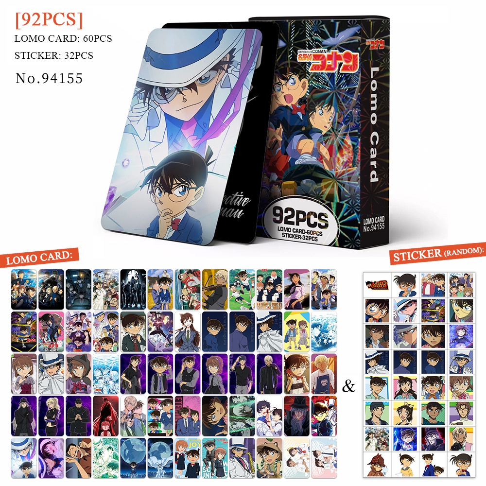 Detective Conan Photocard Lomo Card Postcard 92pcs/box | Shopee Việt Nam