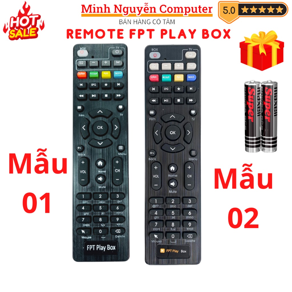 Remote điều khiển FPT Play Box Mã 06, điều khiển đầu thu FPT Play Box ...