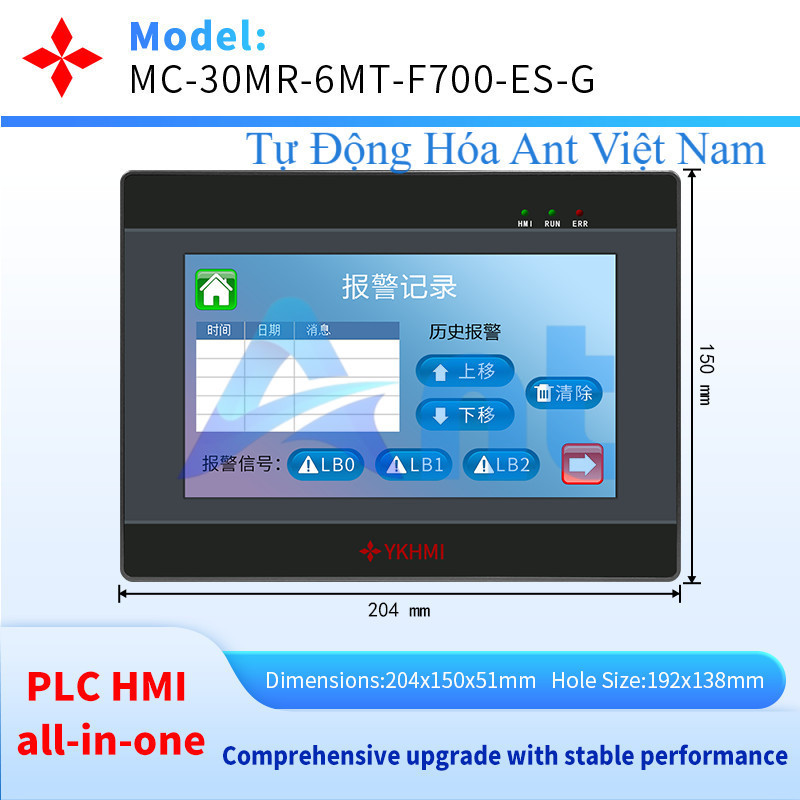 YKHMI Bộ điều khiển logic tích hợp đa năng PLC HMI 7 ''Tương thích với ...