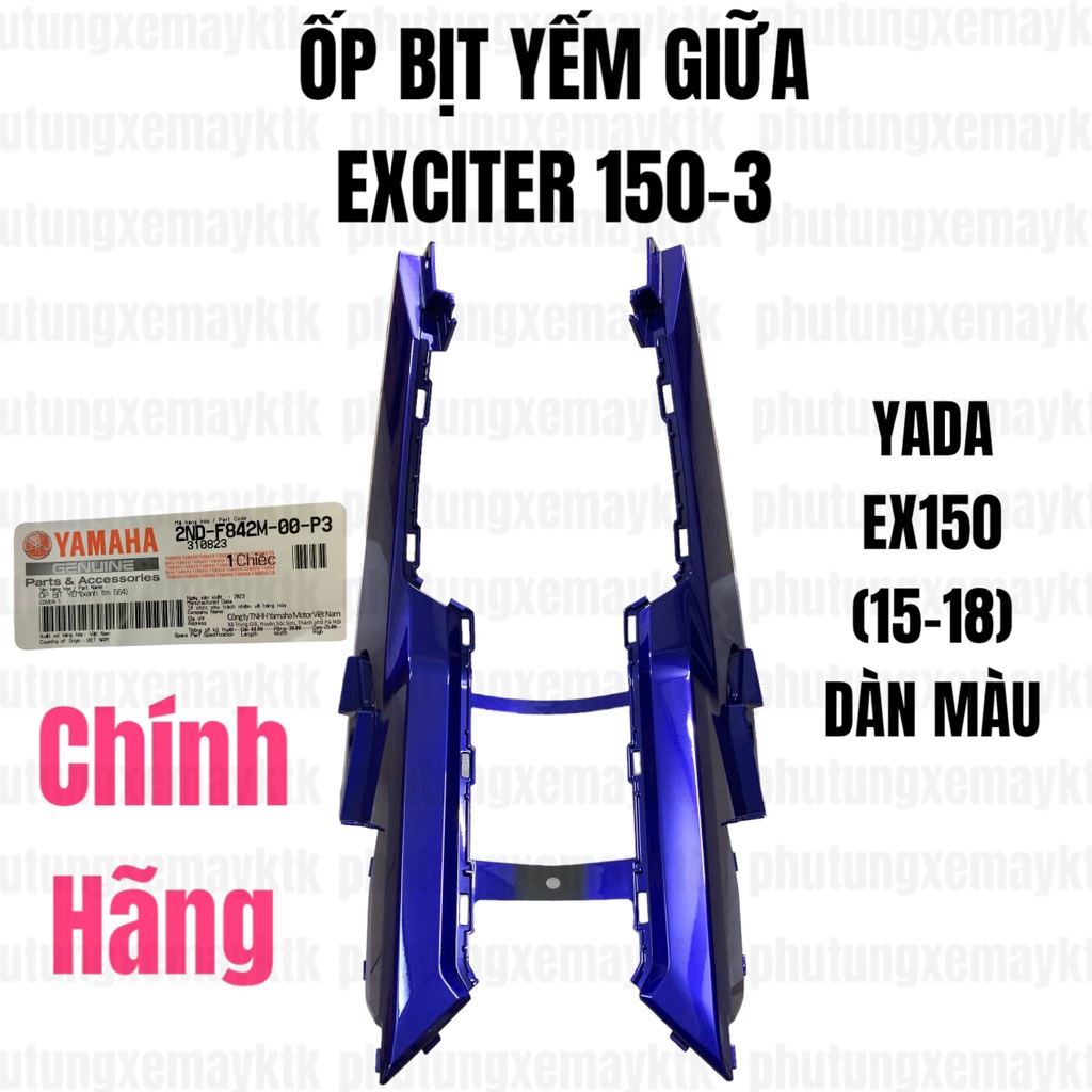 [Chính hãng Yamaha]YADA-EX150(15-18)-XANH DƯƠNG-3 Ốp bịt yếm giữa ...