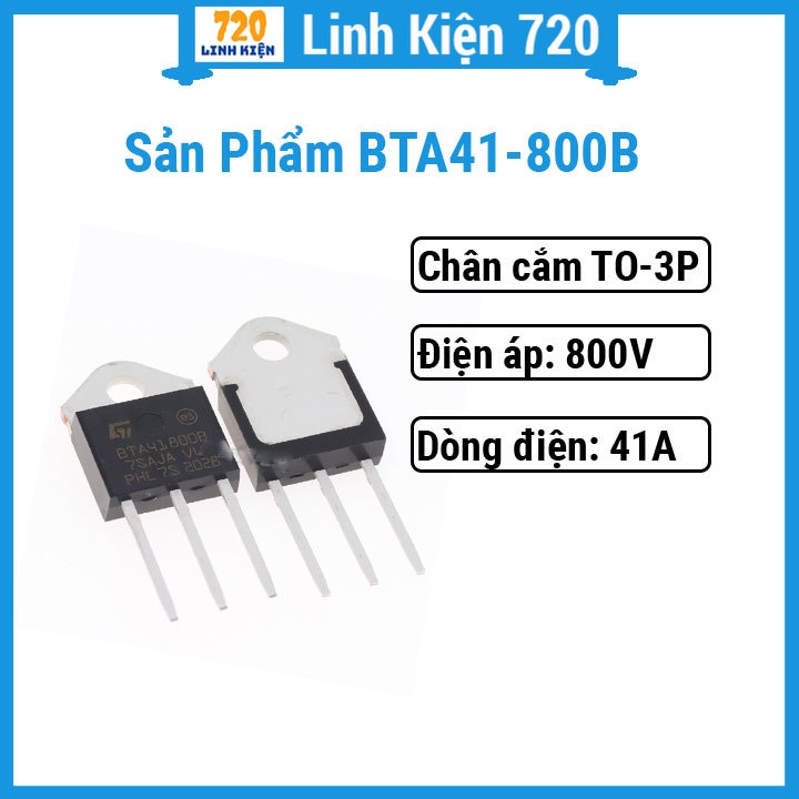 Sản phẩm BTA41-800B TRIAC 41A/800V TO-3P ( Thyristor lưỡng hướng ) | Shopee Việt Nam