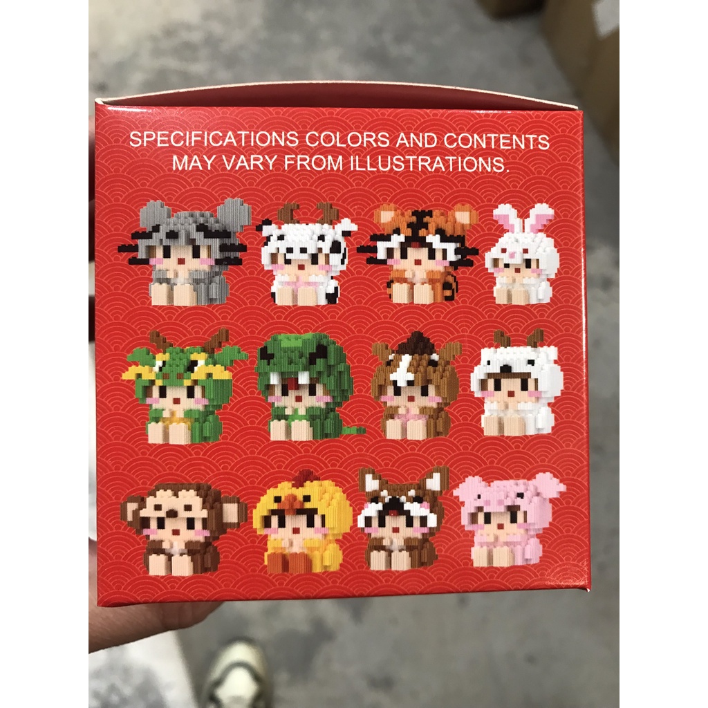 Bộ đồ chơi lego 12 con giáp lắp ɡhép lắp ráp nhiều hình giống nhau ngẫu ...