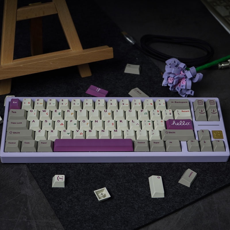Bàn Phím 147 Phím Màu Tím Hy Lạp Phong Cách retro Dành Cho Game Thủ ...