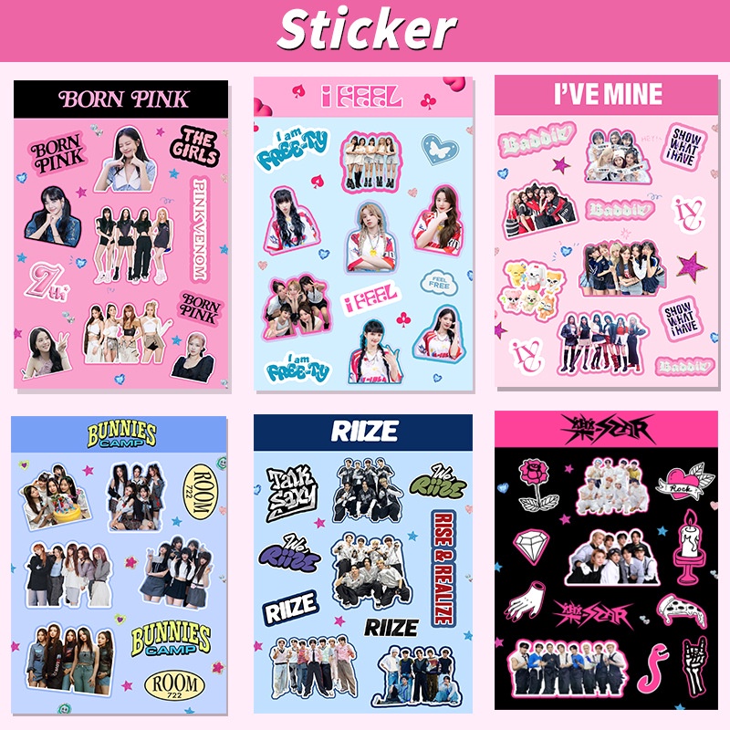 Decal Dán Trang Trí Hình Nhóm Nhạc kpop straykids Bpive riize (g) i-dle ...