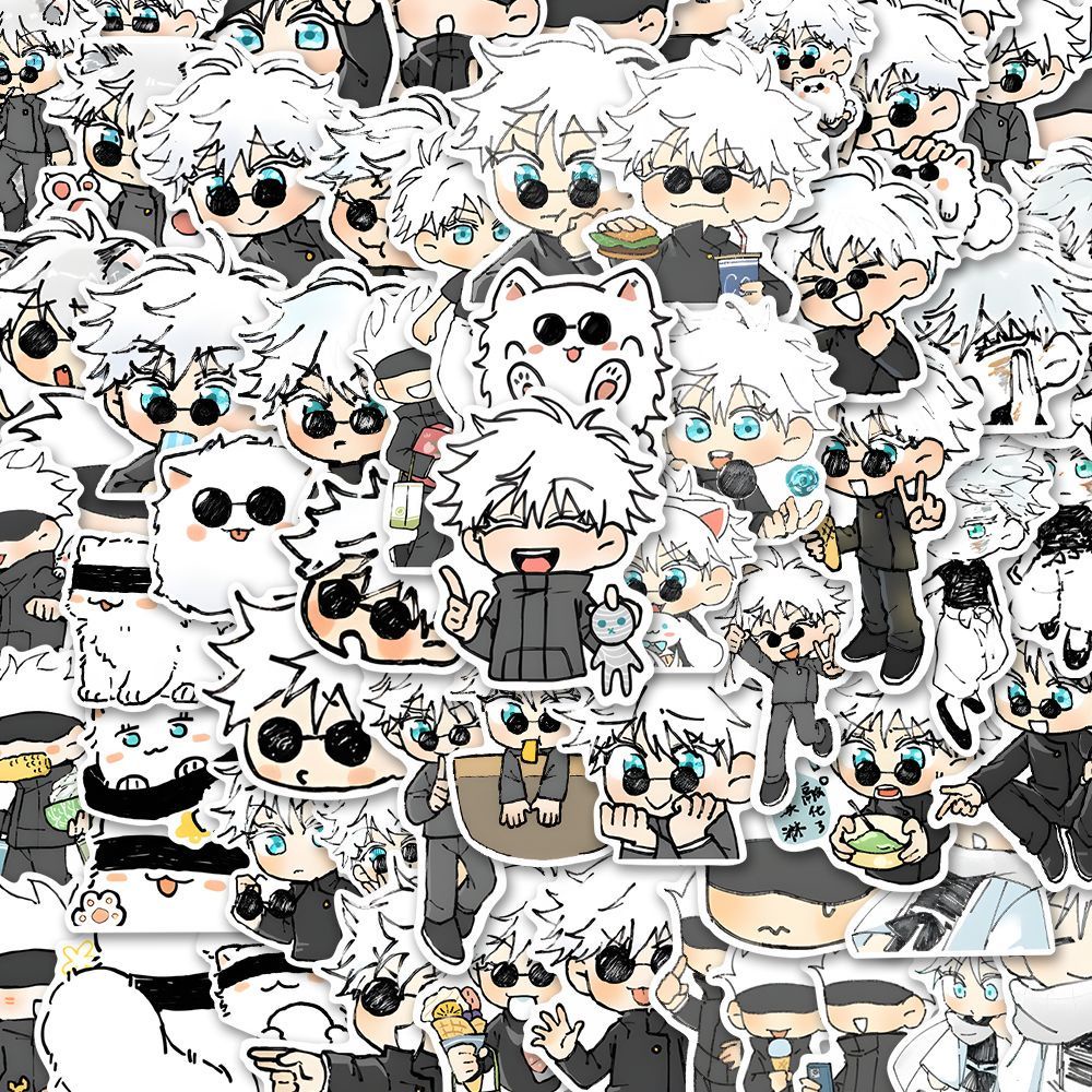Bộ 126 Sticker Gojo Satoru Q version Jujutsu Kaisen peripheral Chống ...