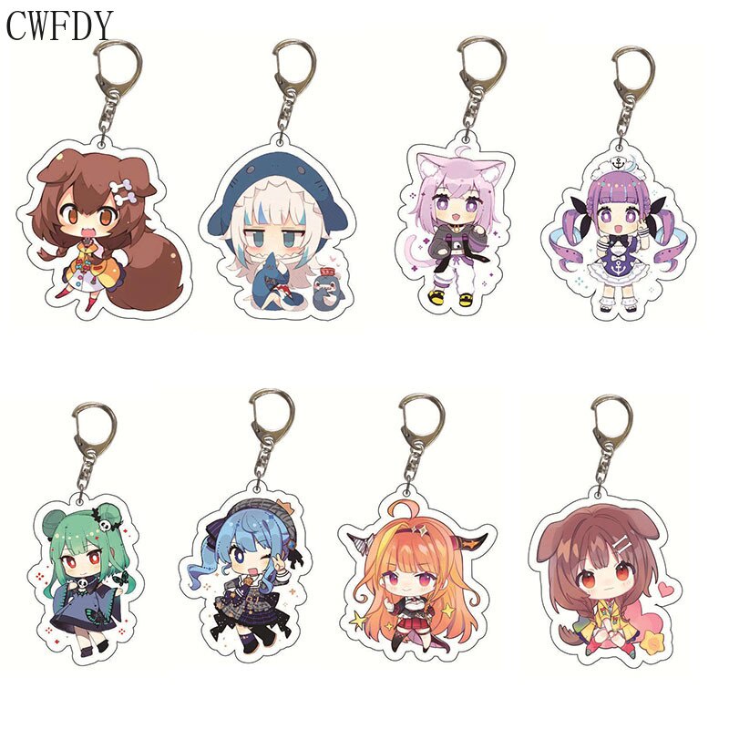 Hololive Vtuber Q Version Figure Keychain Inugami Korone Shirakami ...