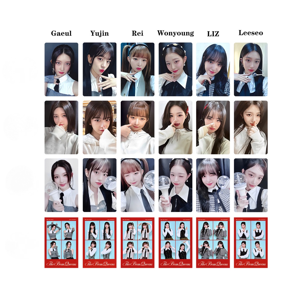 Set 6 Tấm Ảnh lomo Card Nhóm Nhạc queens liz leeseo gaeul rei wonyoung ...