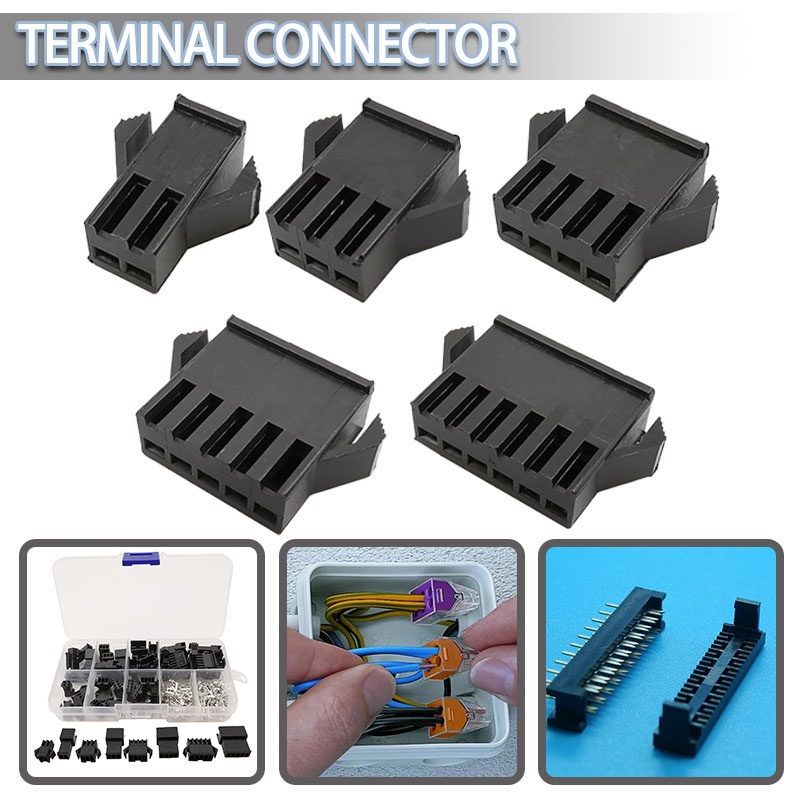 200PCS 2.54mm Pitch JST SM Connector Kit 2/3/4/5Pin Male/Female Plug Housing | Shopee Việt Nam