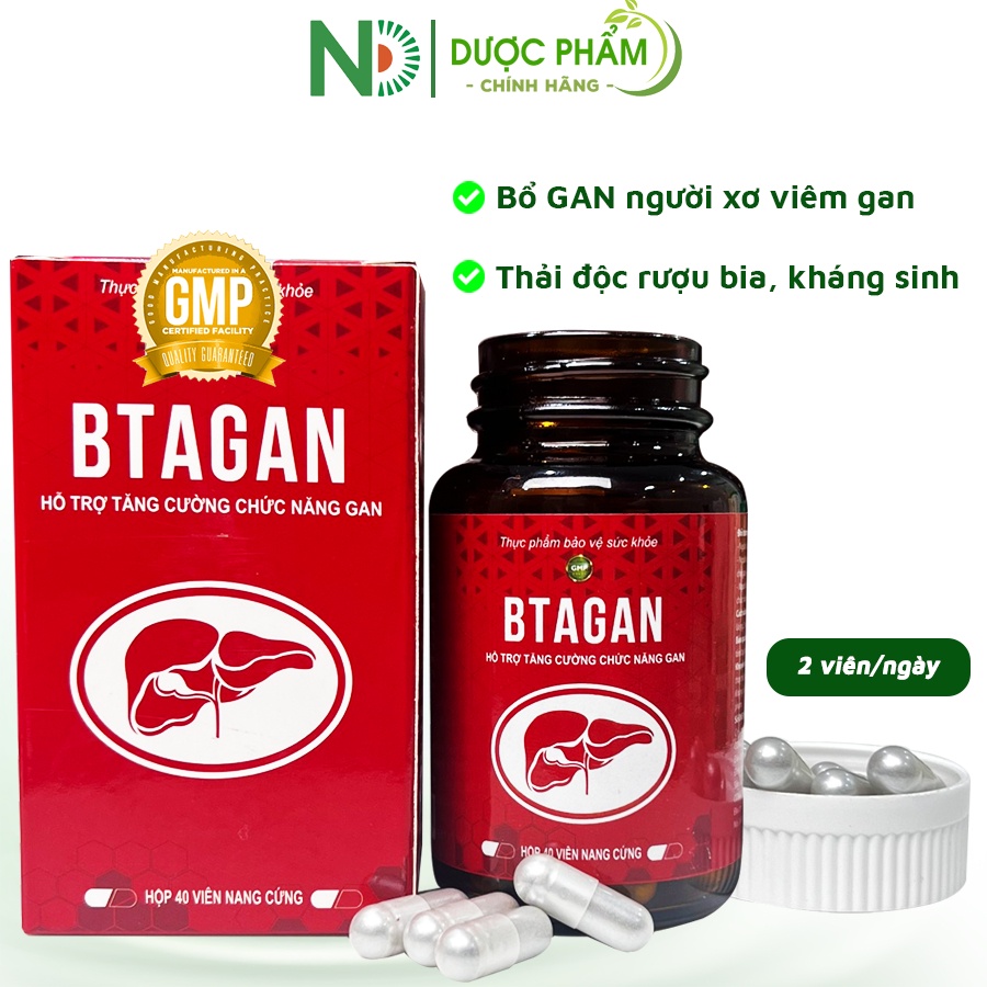 Viên mát gan giải độc Btagan ND chứa cà gai leo cho người xơ gan,viêm ...