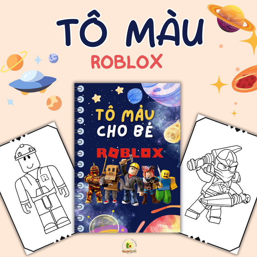 Bộ tranh tô màu nhân vật Roblox dành cho bé trai mới nhất 2025 | Shopee ...