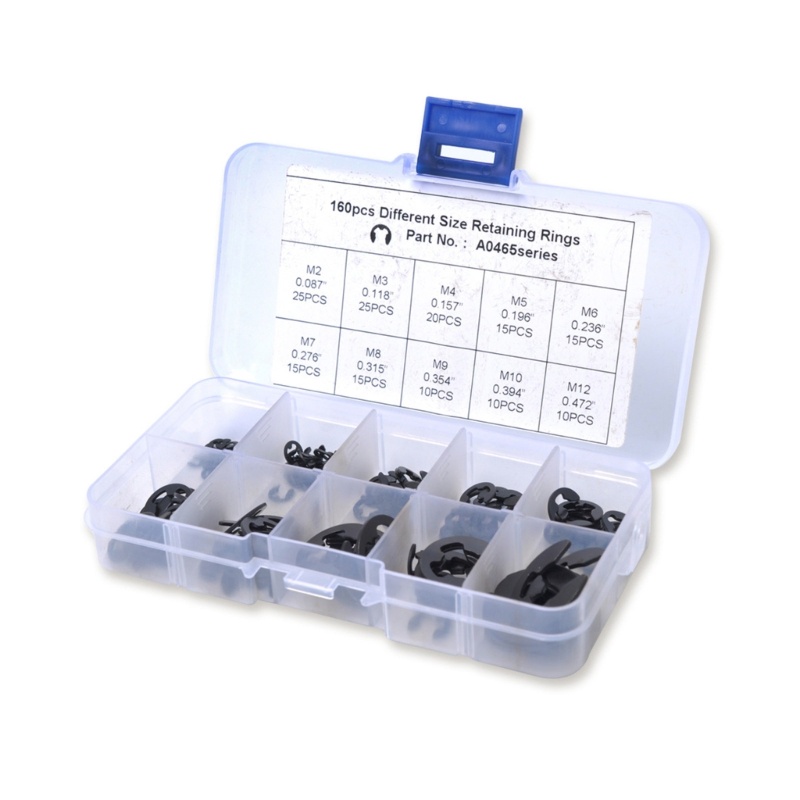 Edb * Circlip Snap Retainer Ring Kit Thép E-Clip Snap Ring Bộ phân loại ...